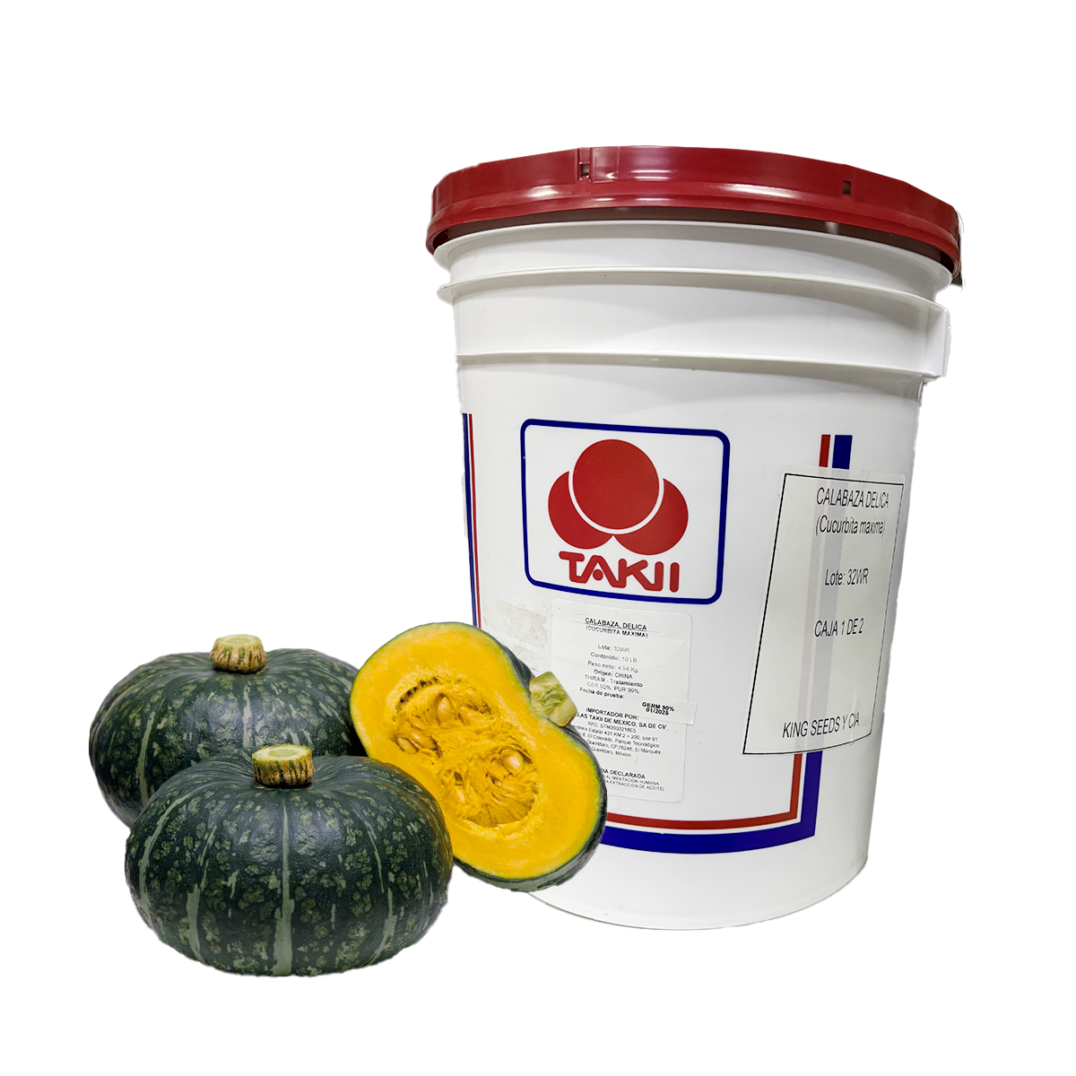 Calabaza Delica Cubeta 10Lb – King Seeds Online
